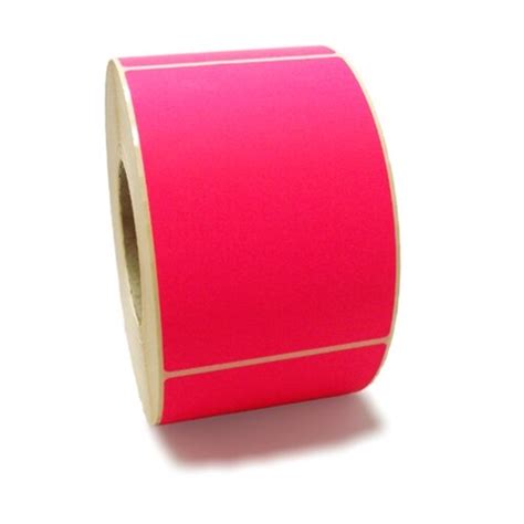 Plain Fluro Pink Labels 150mm X 100mm 6600roll Pallethub