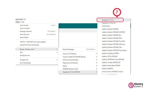 آموزش پروگرام کردن رزبری پای پیکو با آردوینو Arduino Ide کافه ربات