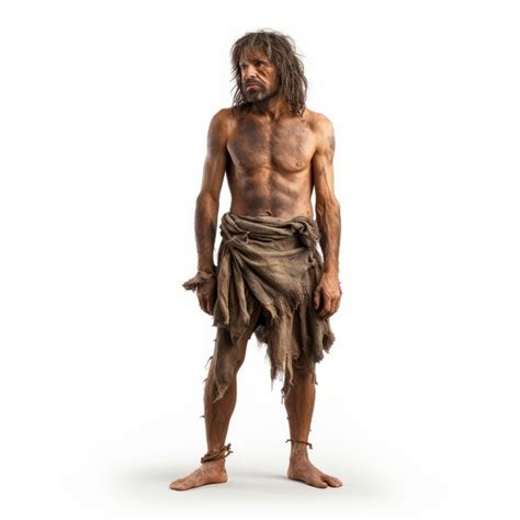 premium photo primitive human a colorized national geographic photo
