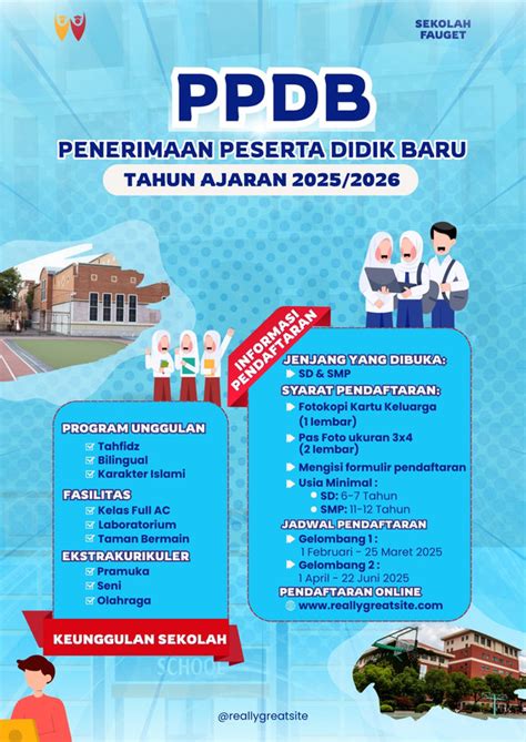 Gratis Contoh Poster Ppdb Terbaru Canva
