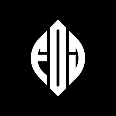 Premium Vector Fdj Circle Letter Logo Design With Circle And Ellipse