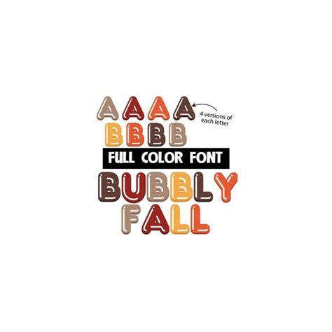 Bubbly Fall Color Font329441font