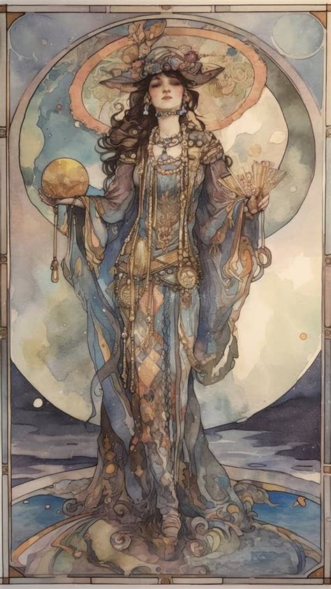 Temperance Major Arcana Tarot Card Created With Generative Ai