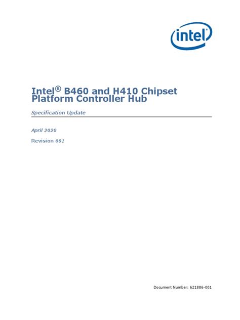 Intel B460 And H410 Chipset Platform Controller Hub Volume 1 Pdf