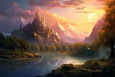 Premium AI Image Fantasy Landscape Game Art