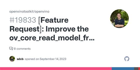 Feature Request Improve The Ovcorereadmodelfrommemory Api