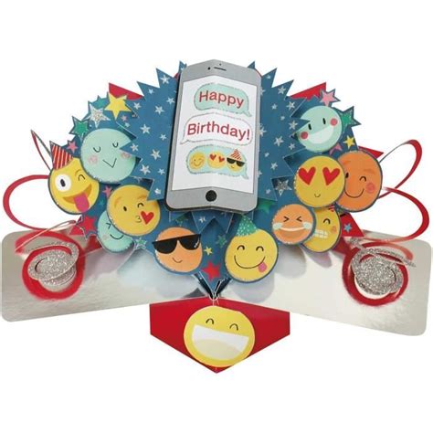 Second Nature Carte D Anniversaire Pop Up Avec Émoji u134 Cdiscount Beaux Arts et Loisirs