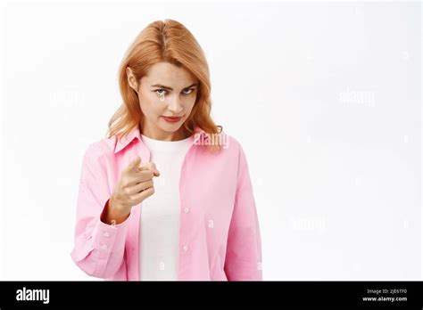 Image Of Young Woman Scolding You Pointing Shaking Finger In