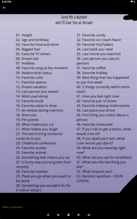 Pick A Number Questions Funny