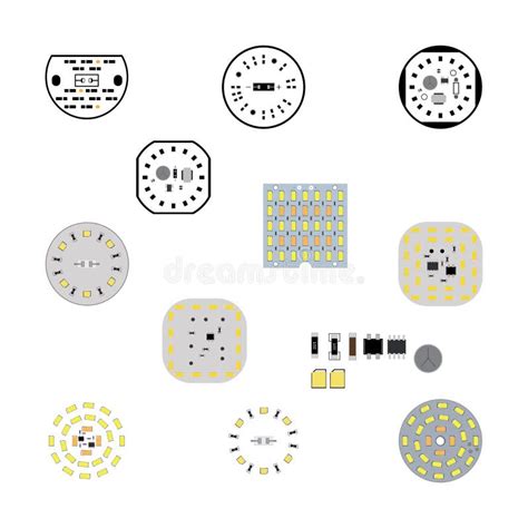 Pcb Printed Circuit Board Design Logo Vector Template Stock