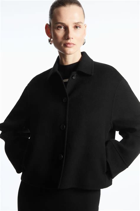 Boxy Double Faced Wool Jacket Wool Jacket Coats Jackets Women Modern Shirts