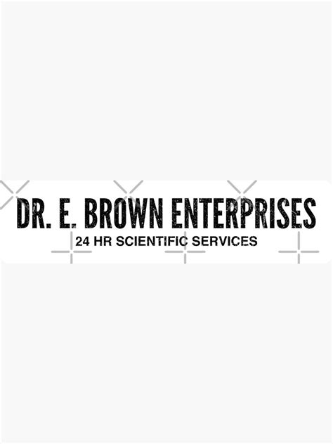 Dr E Brown Enterprises Variant Sticker For Sale By Huckblade