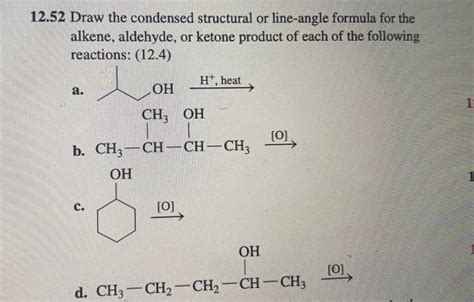 Answered 12 52 Draw The Condensed Structural Or… Bartleby