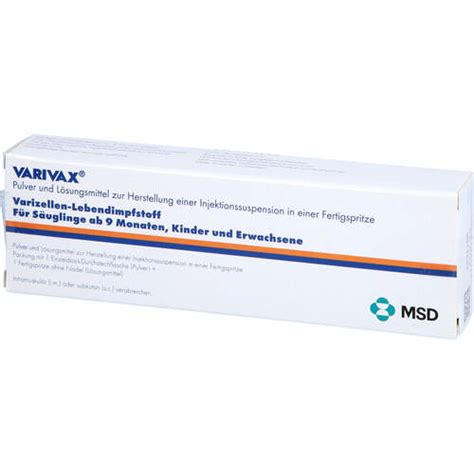 Varivax Fertigspritze Ohne Kanüle 05 Ml Kaufen