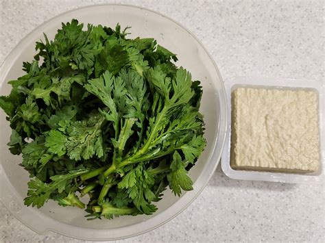 쑥갓두부무침 쑥갓나물 만들기