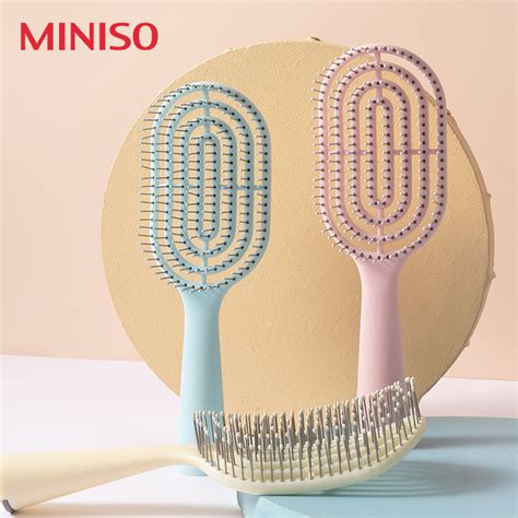 miniso名创优品长柄骨梳气囊梳梳子排骨梳蓬松气垫梳女士按摩 虎窝淘