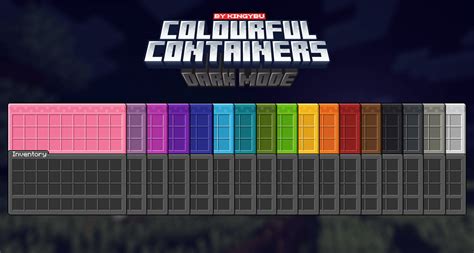 Colourful Containers Dark Mode Gui Minecraft Resource Packs Curseforge