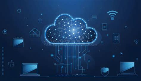 Abstract Cloud Computing Network Digital Technology Data Global Internet Secure Server Wireless