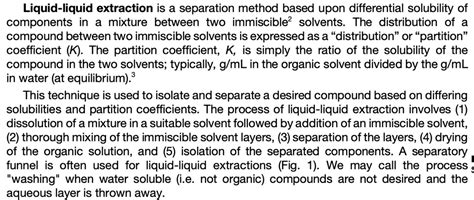 Solved Liquid Liquid Extraction Is A Separation Method Based Upon
