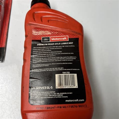 3 Motorcraft XY - 80W90 – QL rear axle lubricant TA 29 Silicone rear ...