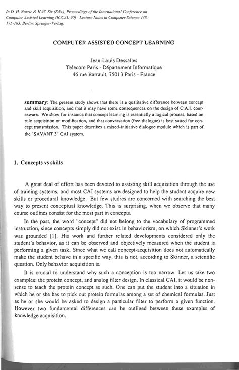 pdf computer assisted concept learning