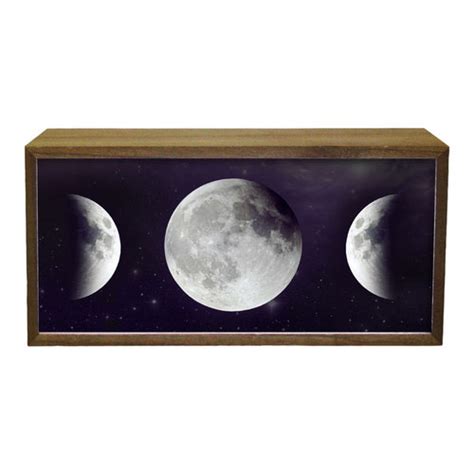 Moon Phases Led Light Box Wood Room Sign Partyrama
