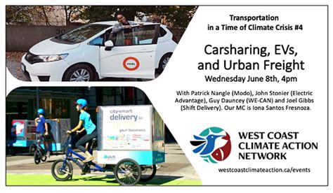 Carsharing Evs And Urban Freight West Coast Climate Action Network