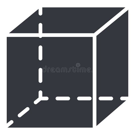 Vector Black Icon Cube Shape Object Stock Vector Illustration Of Basic Element 375577546
