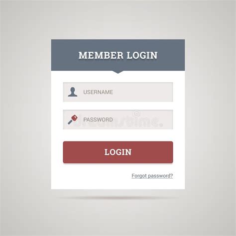 Flat Login Form Stock Vector Illustration Of Design 38466735