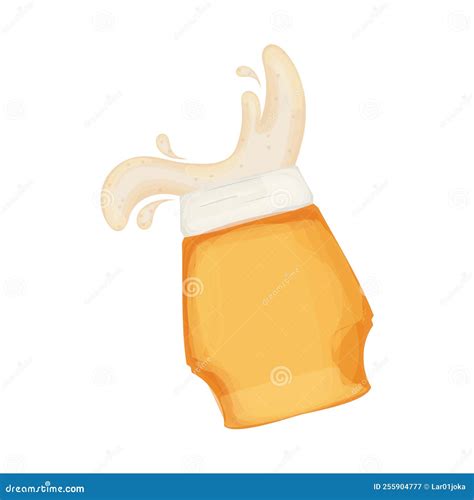 Isolated Beer Glass With Foam Vector Stock Vector Illustration Of