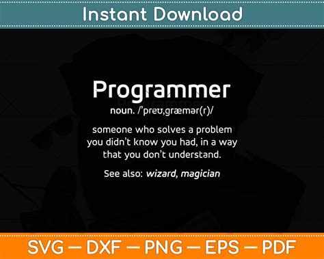 Programmer Meaning Definition Computer Science And Coding Svg Cut File