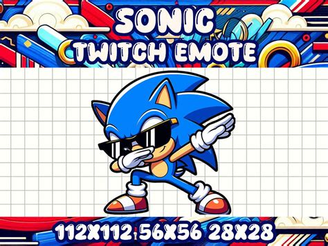 Sonic Dab Emote Icons For Streaming Etsy