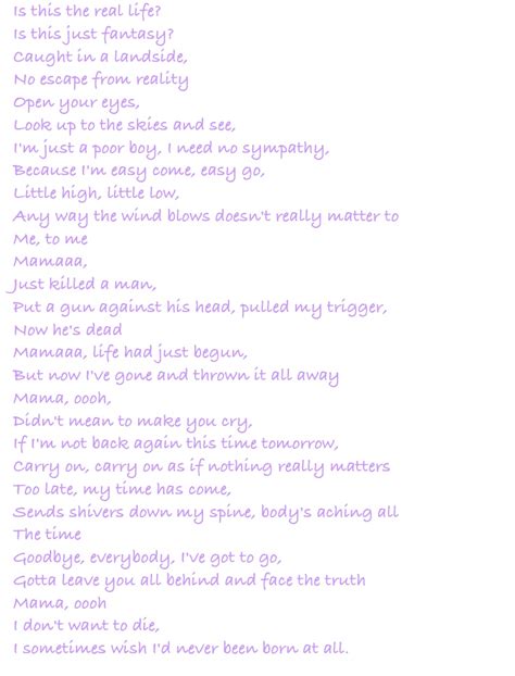 Queen Bohemian Rhapsody With Lyrics Youtube