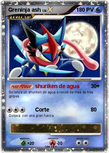 Pokémon Greninja Ash 25 25 Shuriken De Agua Mi Carta Pokémon