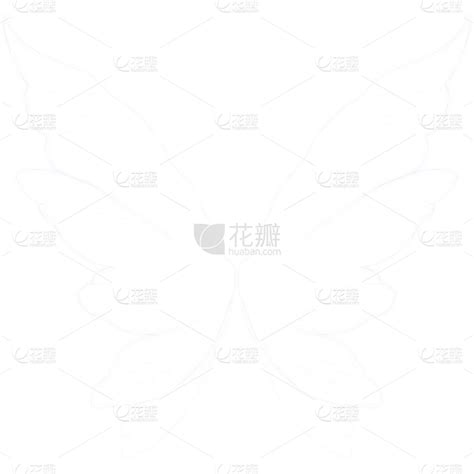 装饰通用简约白色透明蝴蝶翅膀元素素材