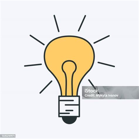 燈泡圖示燈泡的向量圖可用作標誌思想標誌或教育和學習符號向量圖形及更多仔細考慮圖片 仔細考慮 光 創作性 Istock