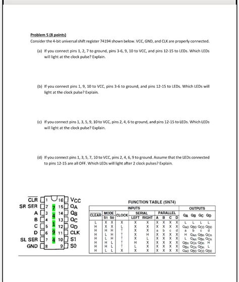 Solved Problem 5 8 Points Consider The 4 Bit Universal