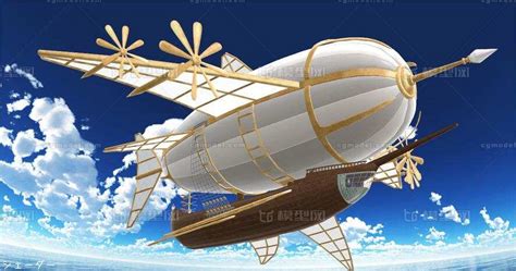 观光飞艇 航空器模型 其他航天设施模型库 Cinema 4dc4d模型下载 Cg模型网
