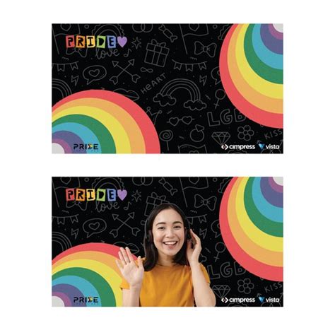 Designs Virtual Backgrounds For Pride Month Multiple Winners Illustration Or Graphics Contest