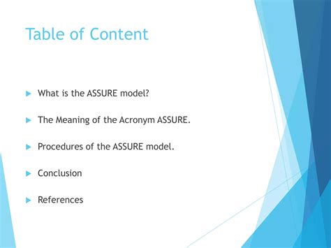 The Assure Model Pptx
