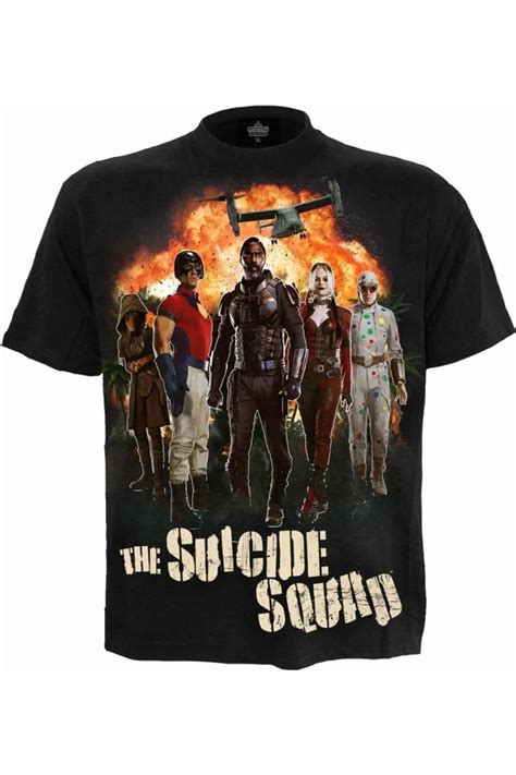 T Shirts Montage Suicide Squad T Shirt Spiral Direct