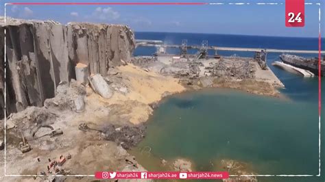 Aerial Shots Of 43 Metres Deep Crater At Beirut Port Youtube