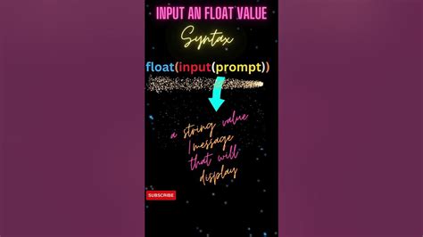 Python Float Input ⌨️float Syntaxshortslearn Pythonic Youtube