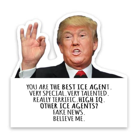 Ice Agent Funny Trump Sticker T Best Ice Agent Birthday Christmas