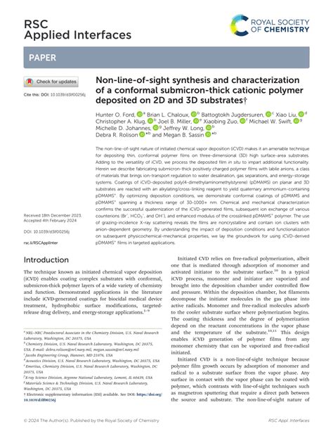Pdf Non Line Of Sight Synthesis And Characterization Of A Conformal