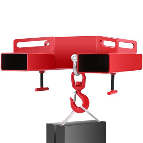 Vevor Forklift Lifting Hook 6600lbs Capacity Forklift Lifting Hoist Red Forklift Mobile Crane
