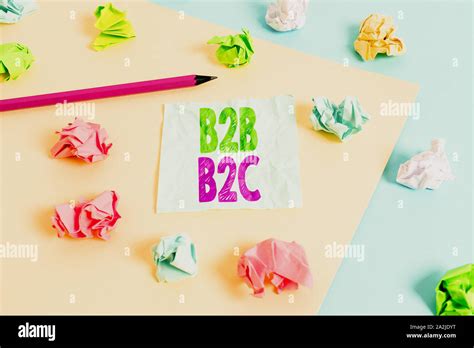 Handwriting Text B2b B2c Conceptual Photo Two Types For Sending Emails To Other Showing Outlook