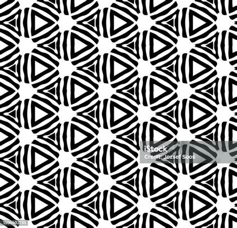 흑백 이음새가 없는 추상적 패턴 배경과 배경 그레이 스케일 장식 디자인 모자이크 장식품 벡터 그래픽 일러스트레이션 0명에 대한 스톡 벡터 아트 및 기타 이미지 Istock