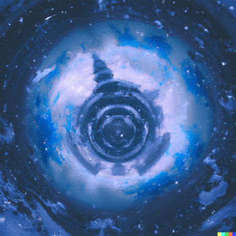 A Planet Core Inside Of A Snowy Temple R Dalle2