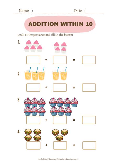 Addition One Digit Within 10